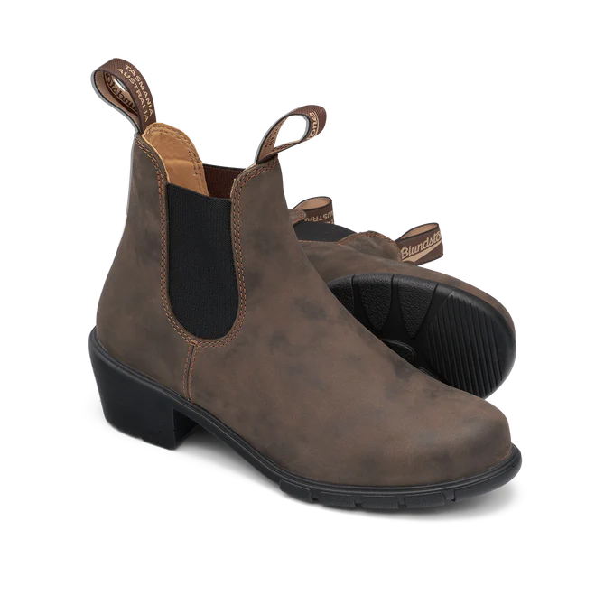 BOTTE BLUNDSTONE Original #1677 RUSTIC BROWN TALON HAUT FEMME MODE ...